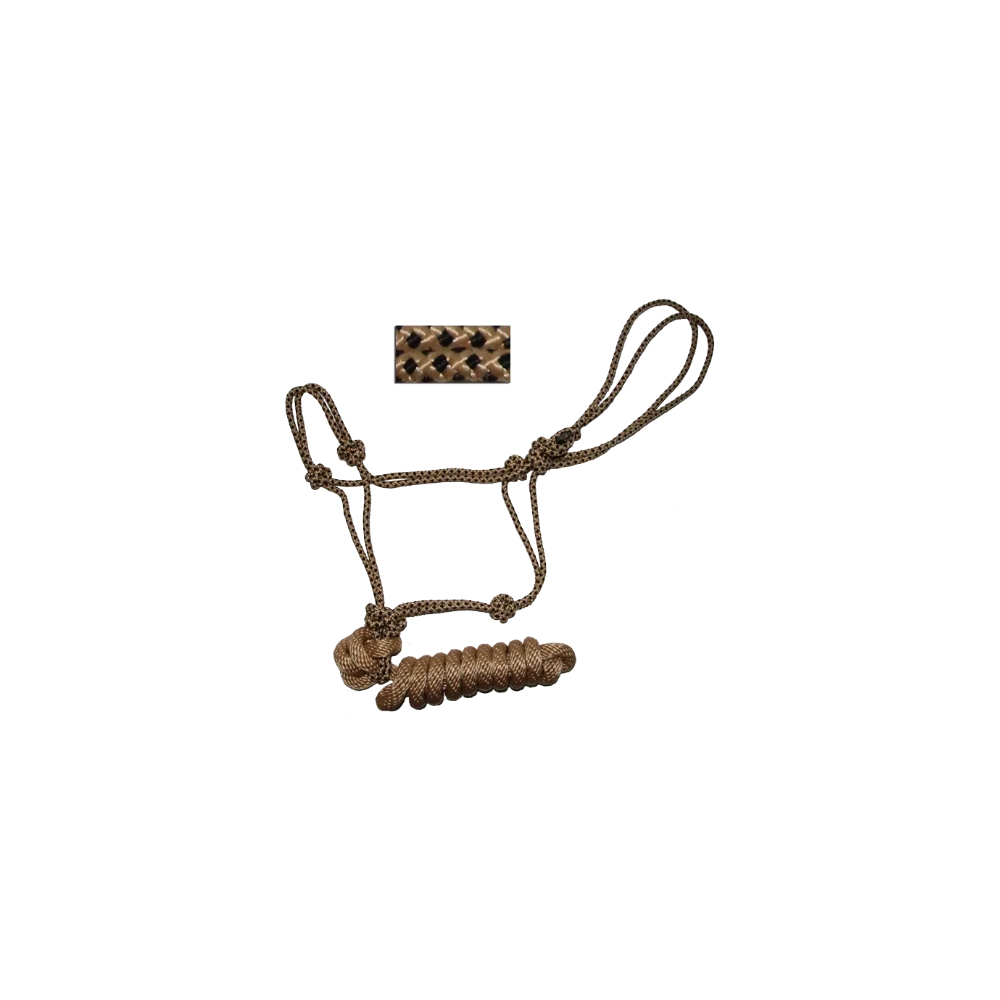 ROPE HALTER DIAMOND BRAIDED WITH 8' DETACHABLE LEAD LIME GREEN & BLACK ...