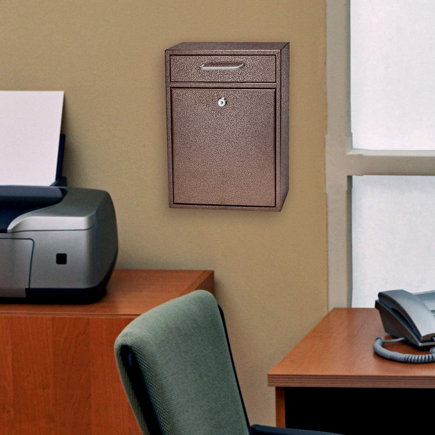 Mail Boss High Security Steel Drop Box Locking Wall Mounted Mailbox | eBay