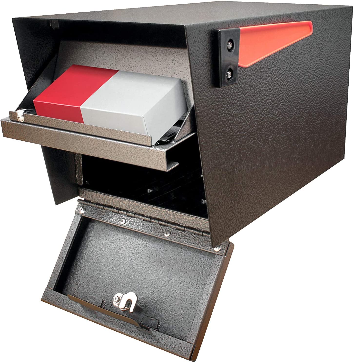 Mail Boss 7506 Mail Manager Curbside Locking Security Mailbox - Black ...