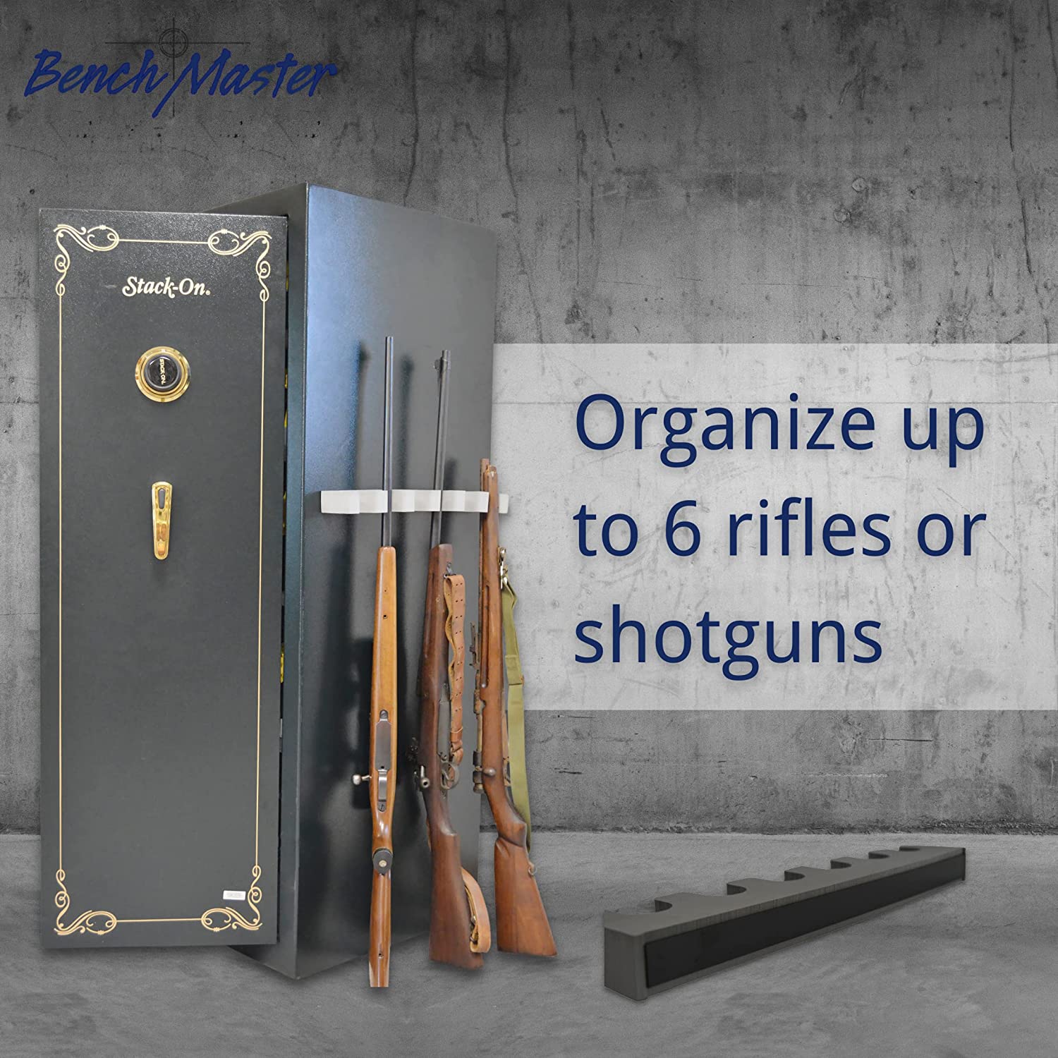 New Pro Ears Benchmaster 6 Rifle Shotgun Safe Storage Rack 751710506152 ...